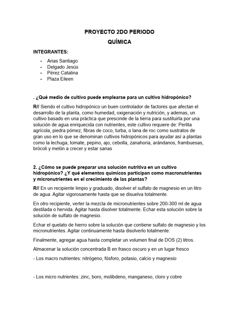 Proyecto 2do Periodo | PDF