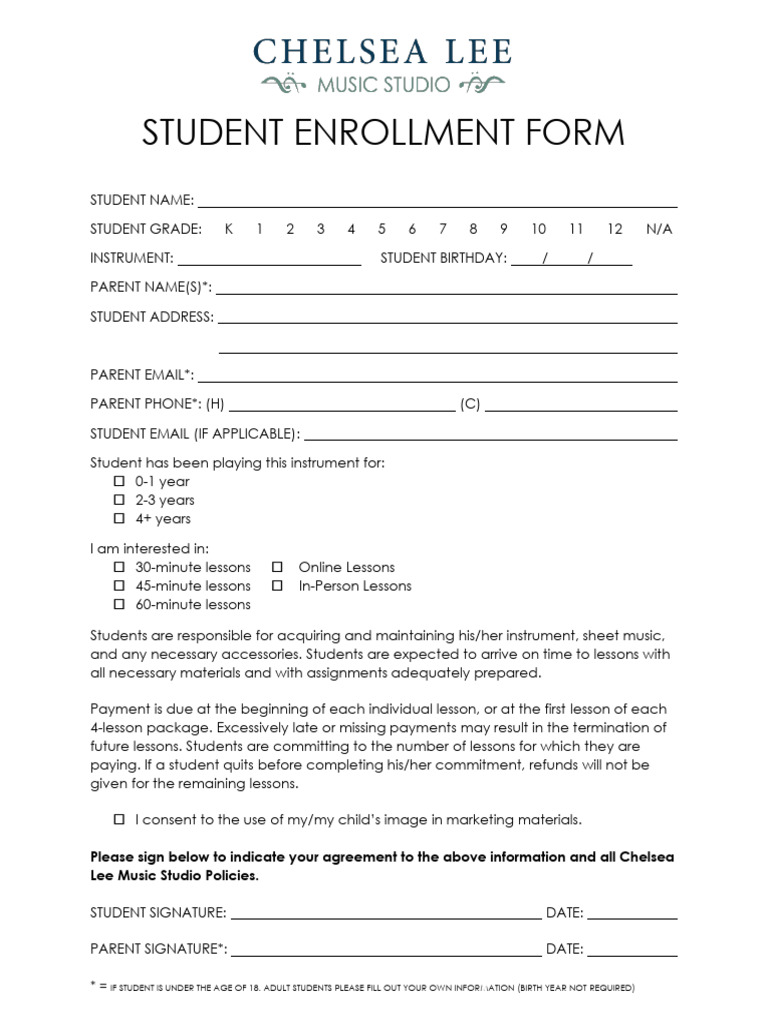 clms student enrollment forms 2024 | PDF
