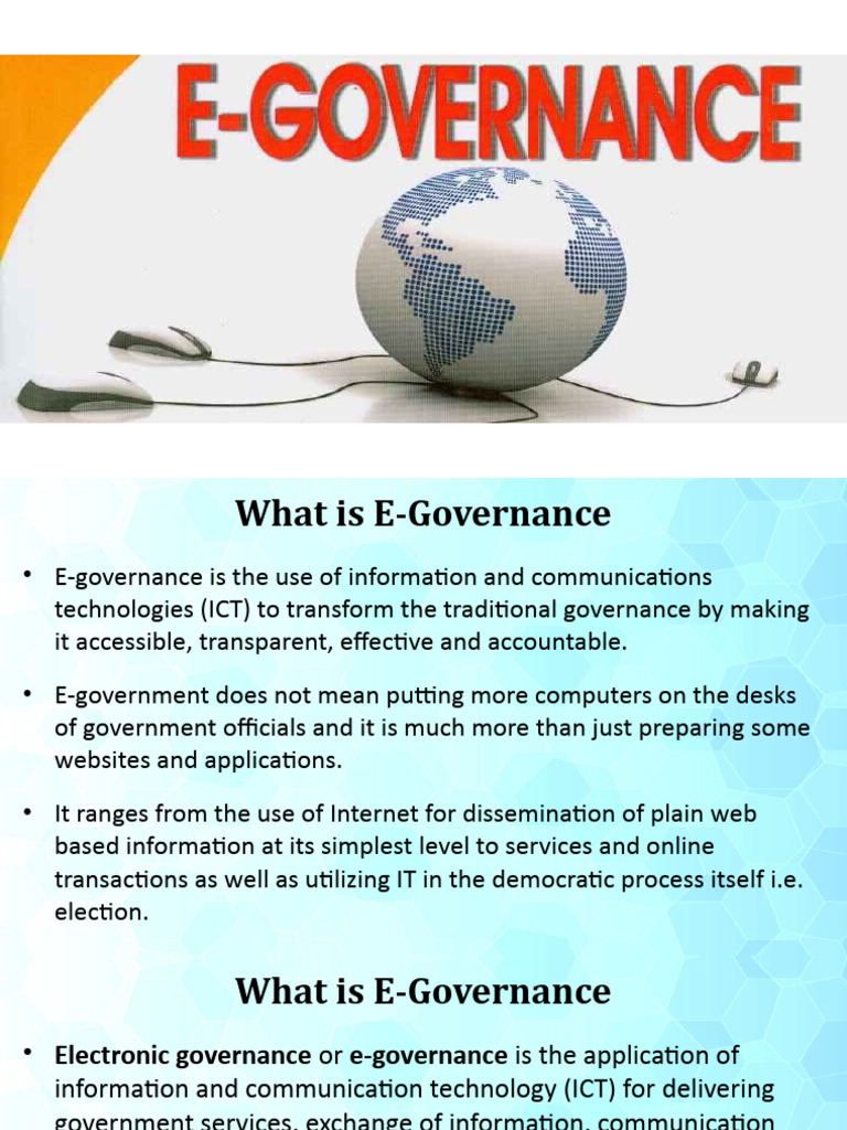 Unit 1 Introduction to E-Government and E-Governance | PDF
