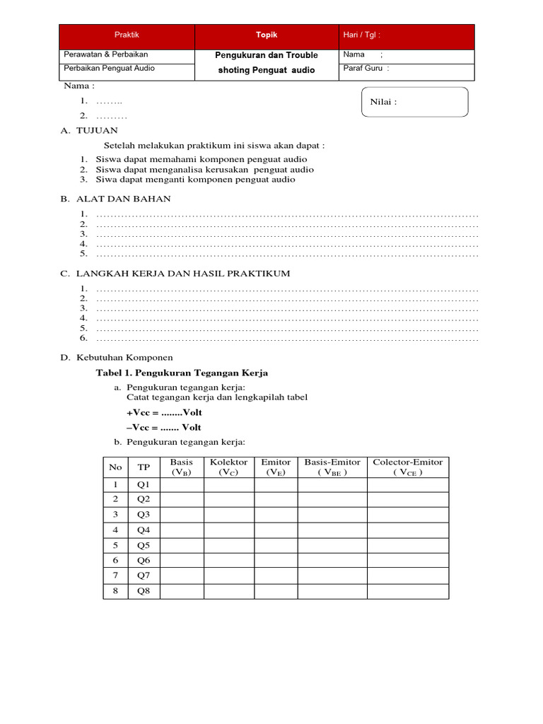 Praktik Pengukuran Amplifier ocl | PDF