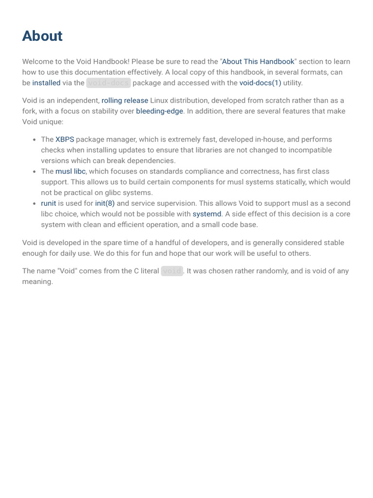 Void Linux Handbook | PDF | Booting | File System