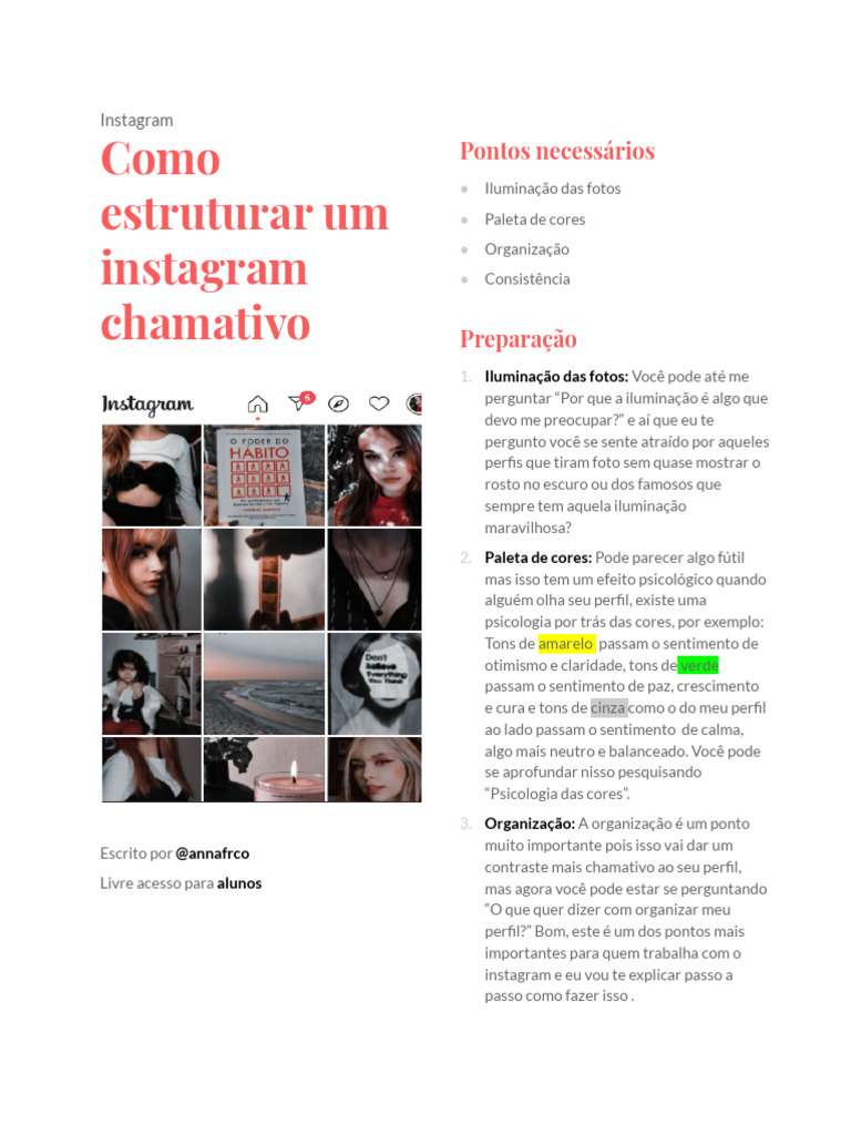 Criando Seu Instagram 2 | PDF | Psicologia
