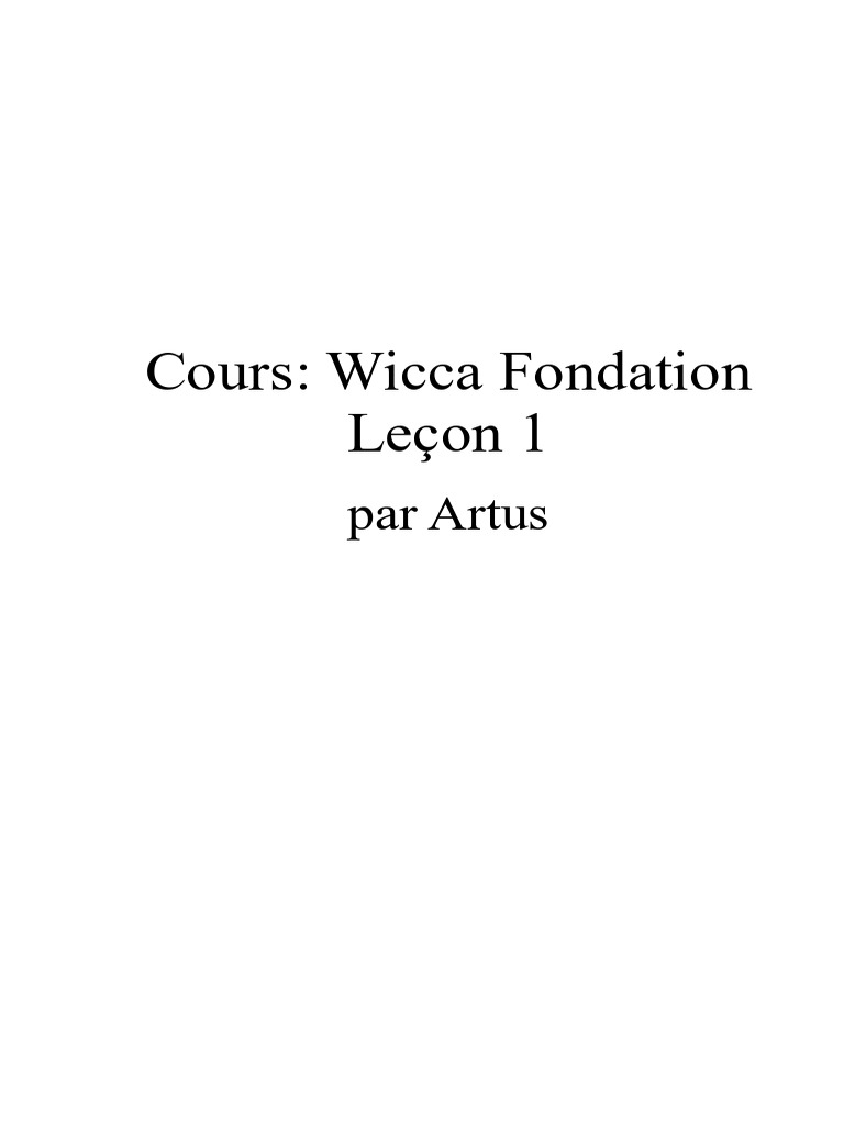 Introduction à la Wicca et au Reiki | PDF | Sorcellerie