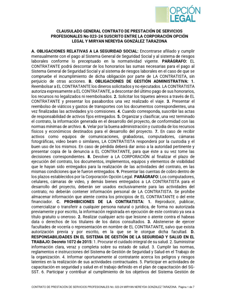 023-24 Clausulado General | PDF