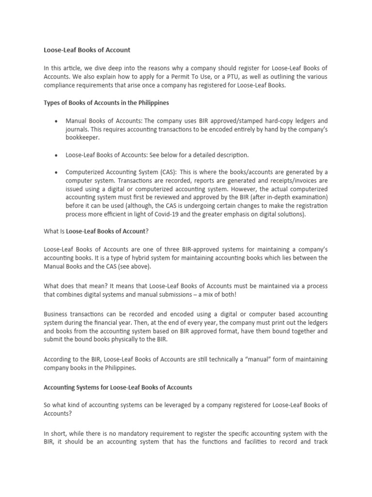 Loose Leaf | PDF | Business | Service Industries