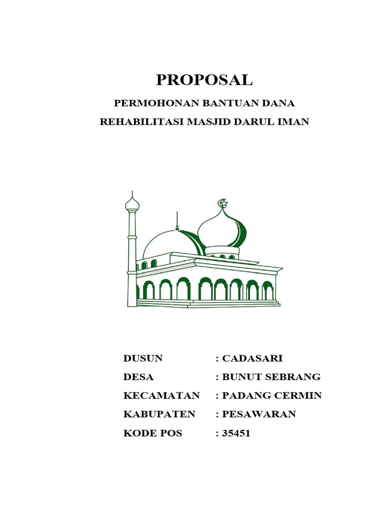 Proposal Masjid Darul Iman | PDF