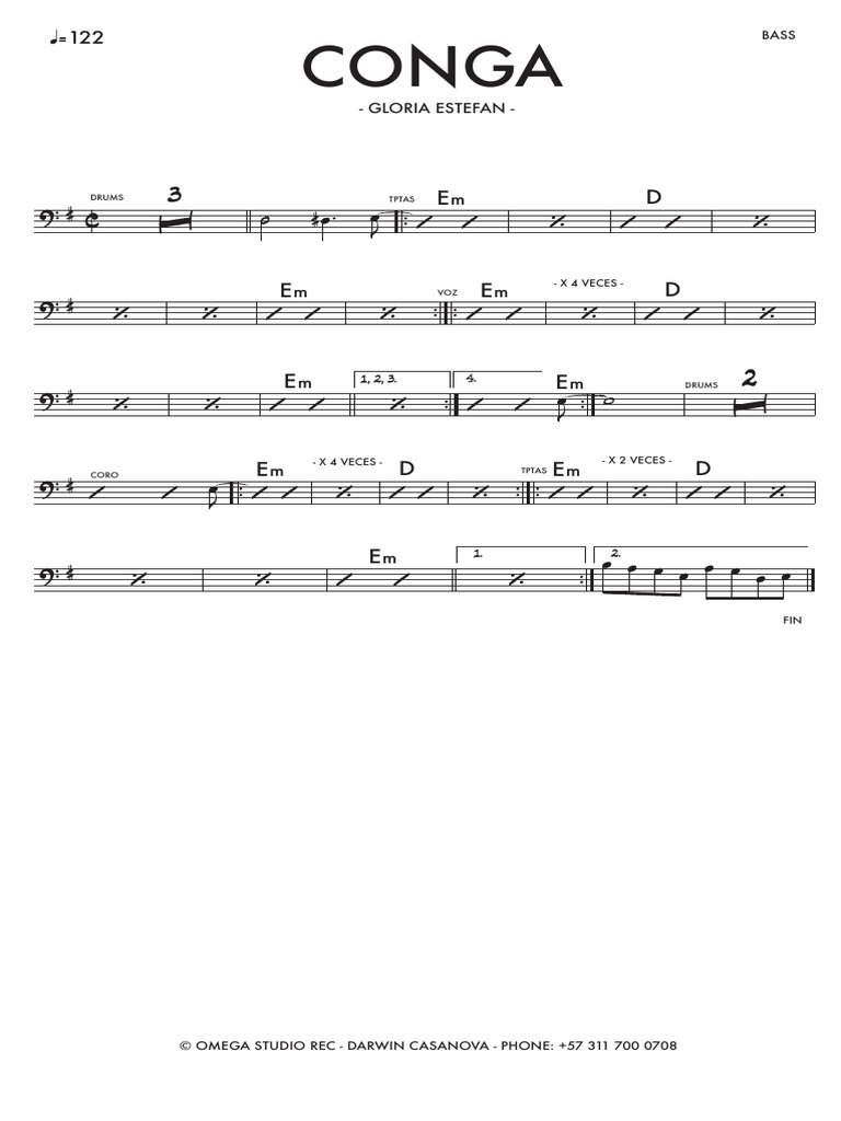 Armonia Conga - SCORE | PDF