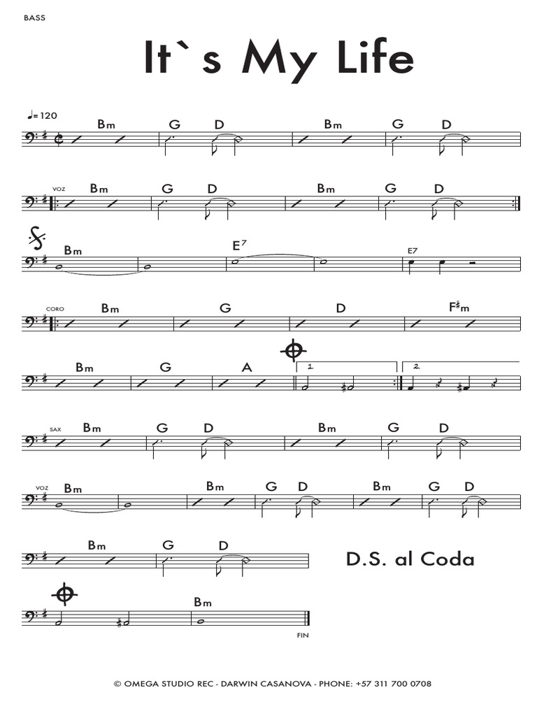 Armonia It's My Life - SCORE | PDF