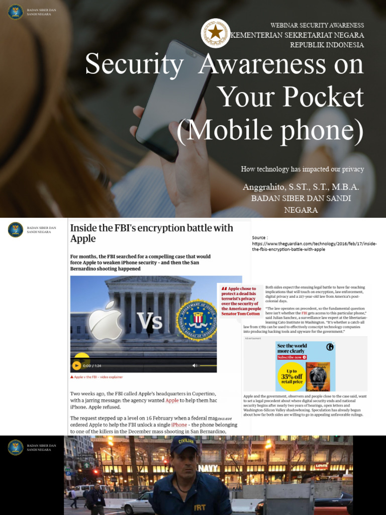 Security Awareness On Your Pocket (Mobile Phone) : Anggrahito, S.ST., S ...