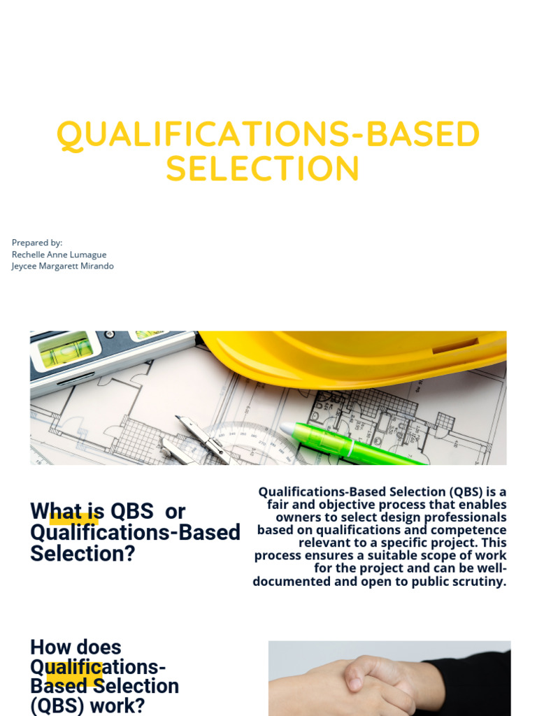 Qualifications-Based Selection | PDF | Finance & Money Management ...