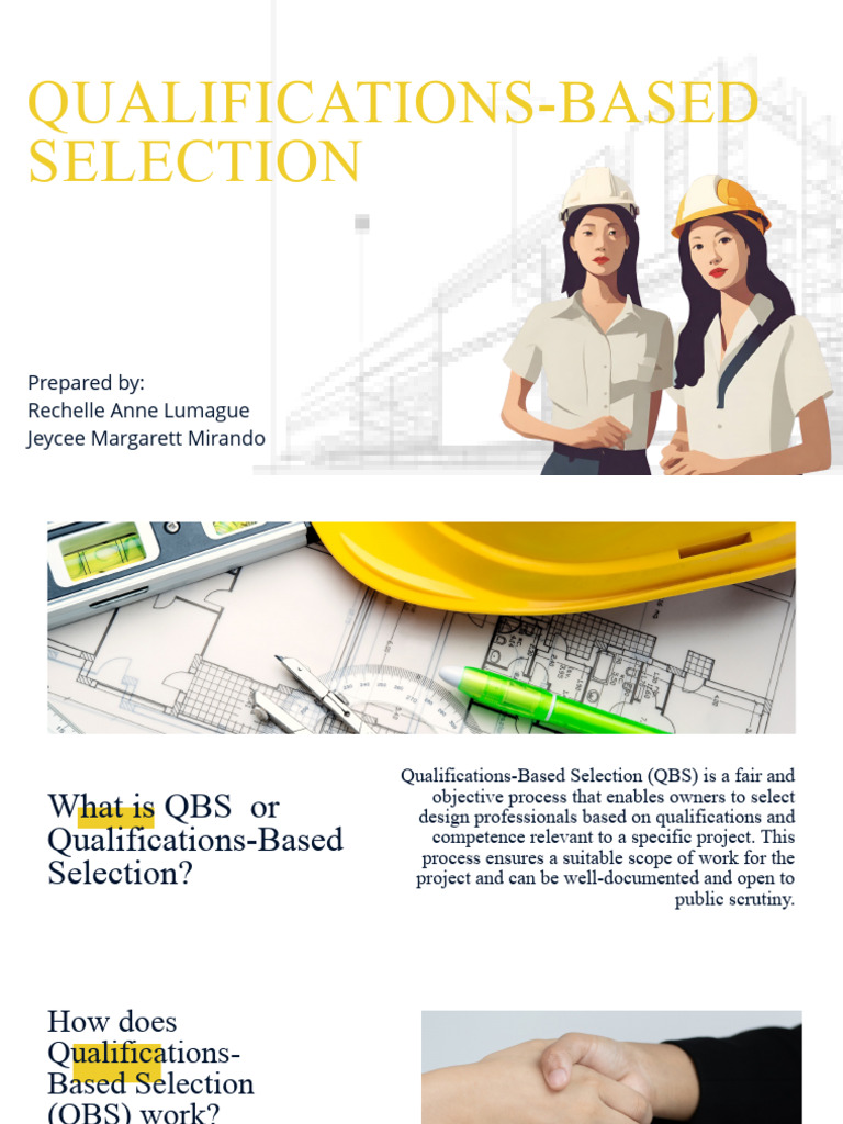 Qualifications-Based Selection 3 | PDF
