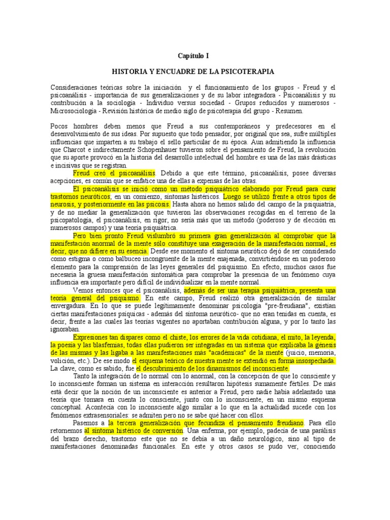 Marie Langer Cap. I Historia | PDF | Psicoanálisis | Mente inconsciente