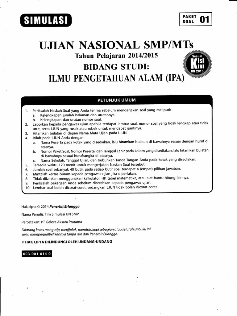Erlangga 1 (Ipa) | PDF