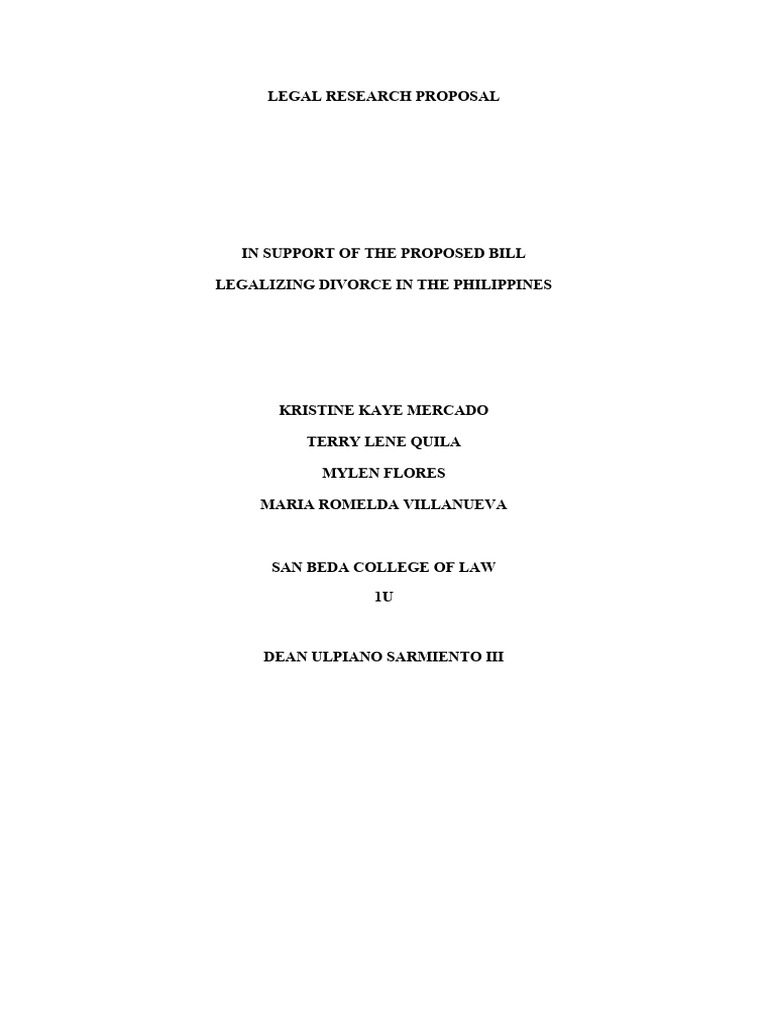 1u Group 5 Legal Research Proposal | PDF