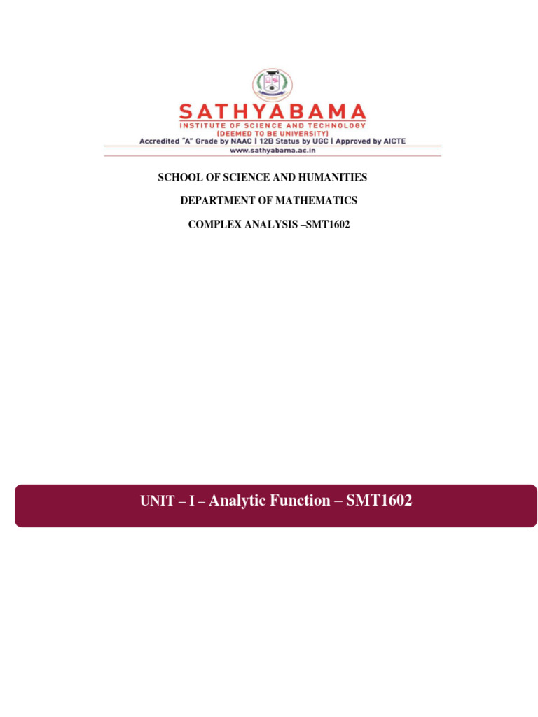 Analytical Complex | PDF | Teaching Methods & Materials | Science & Mathematics