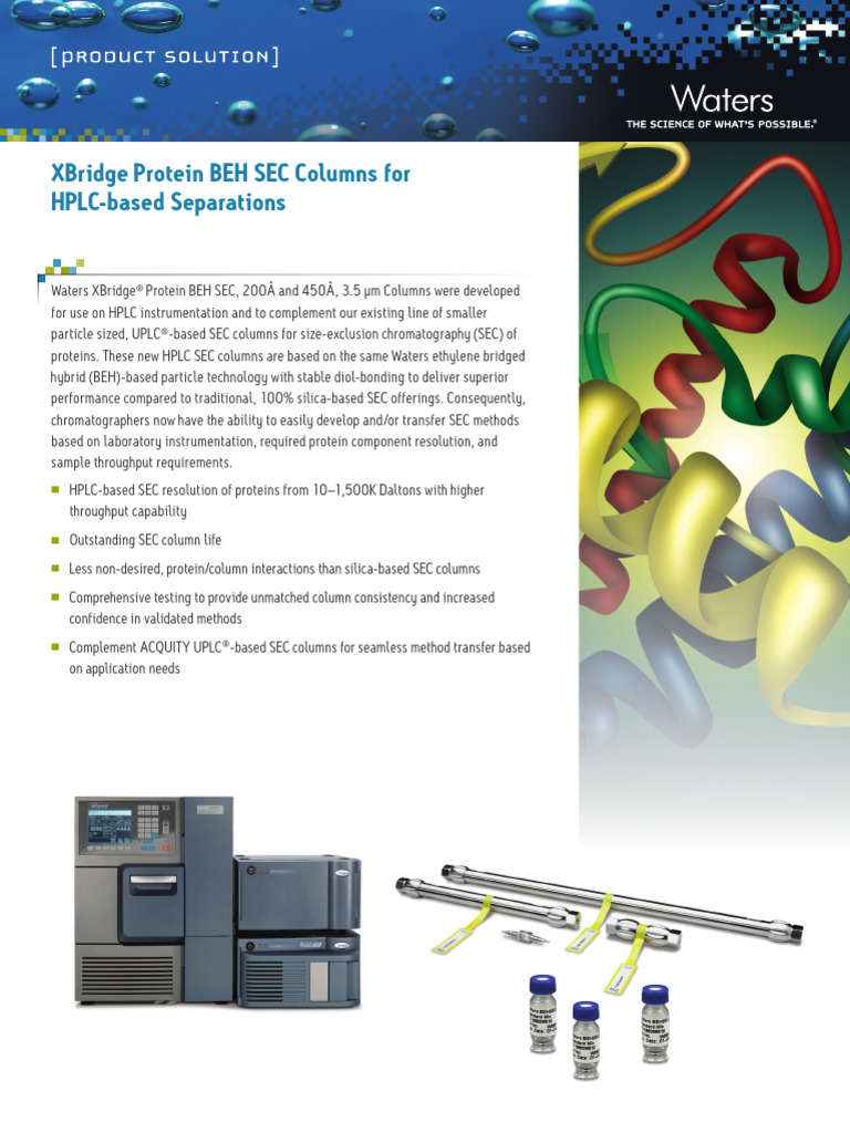 XBridge Protein BEH SEC Columns and Standards - 720005205en | PDF