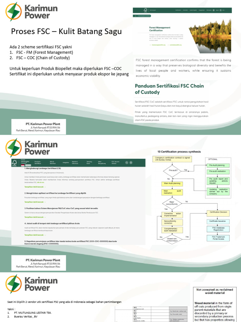 Sertifikasi FSC untuk Biopellet Sagu | PDF