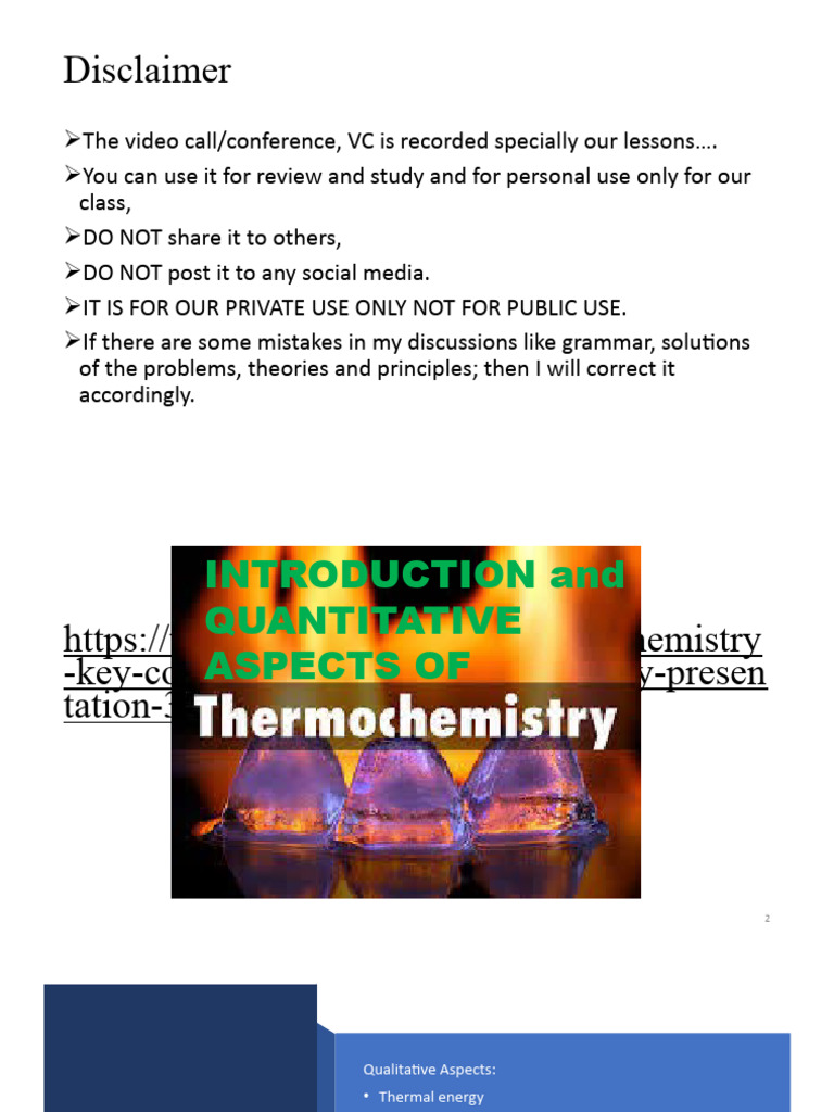 3 Introduction To Thermochemistry - For Students | PDF