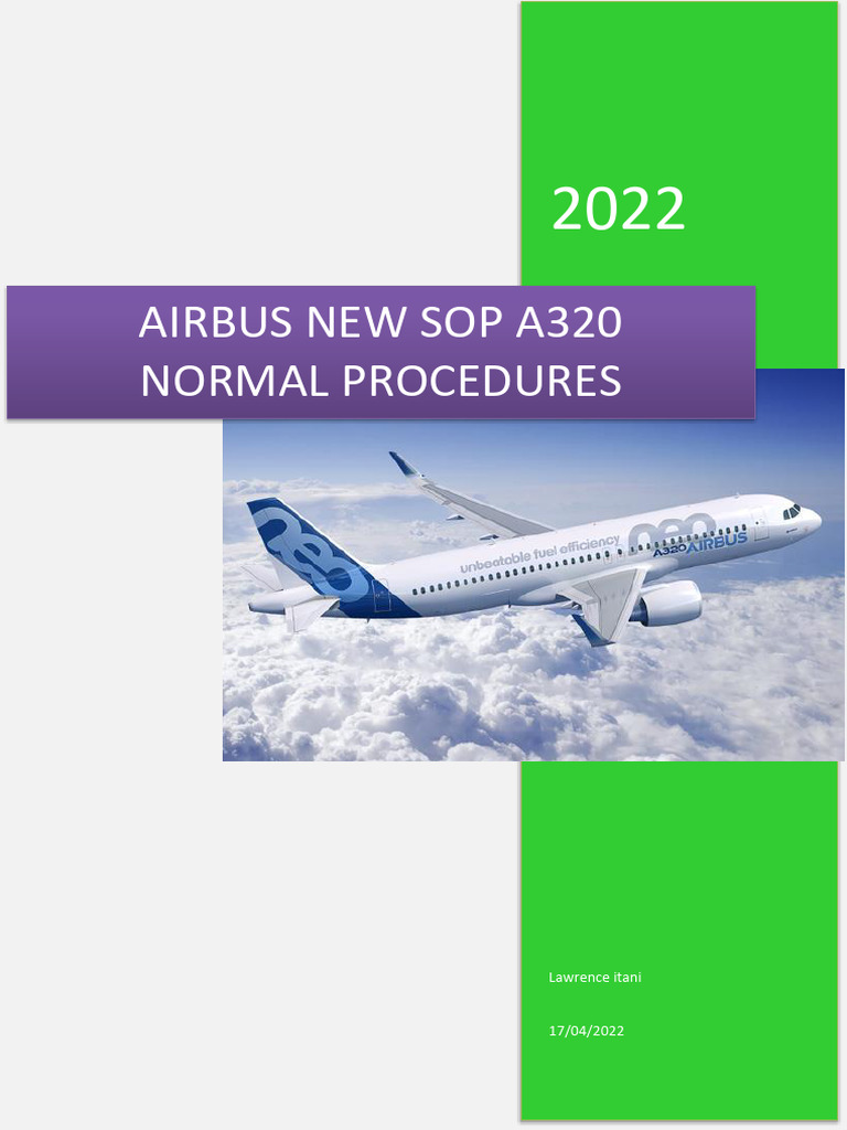 أنا أتشارك 'New Airbus 2022 Normal Procedures SOP A320' معك | PDF