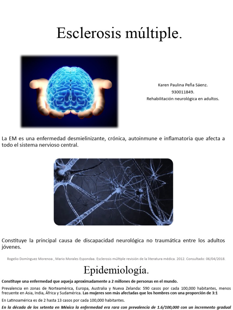 Esclerosis Múltiple: Epidemiología y Tratamiento | PDF