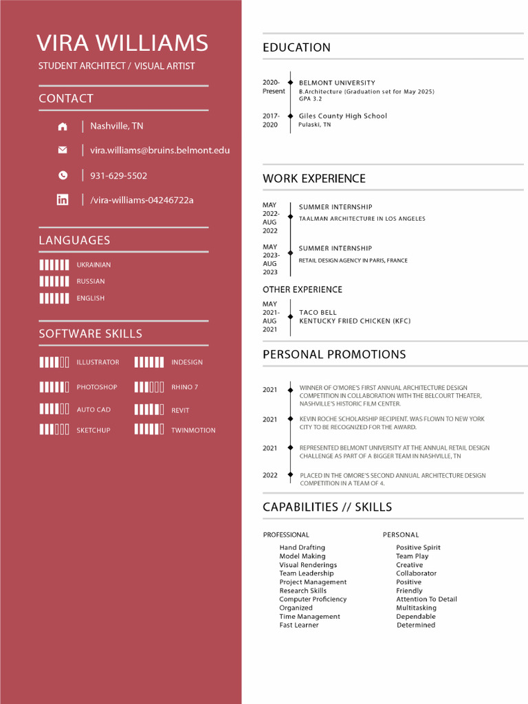 vira williams resume 2024 | PDF