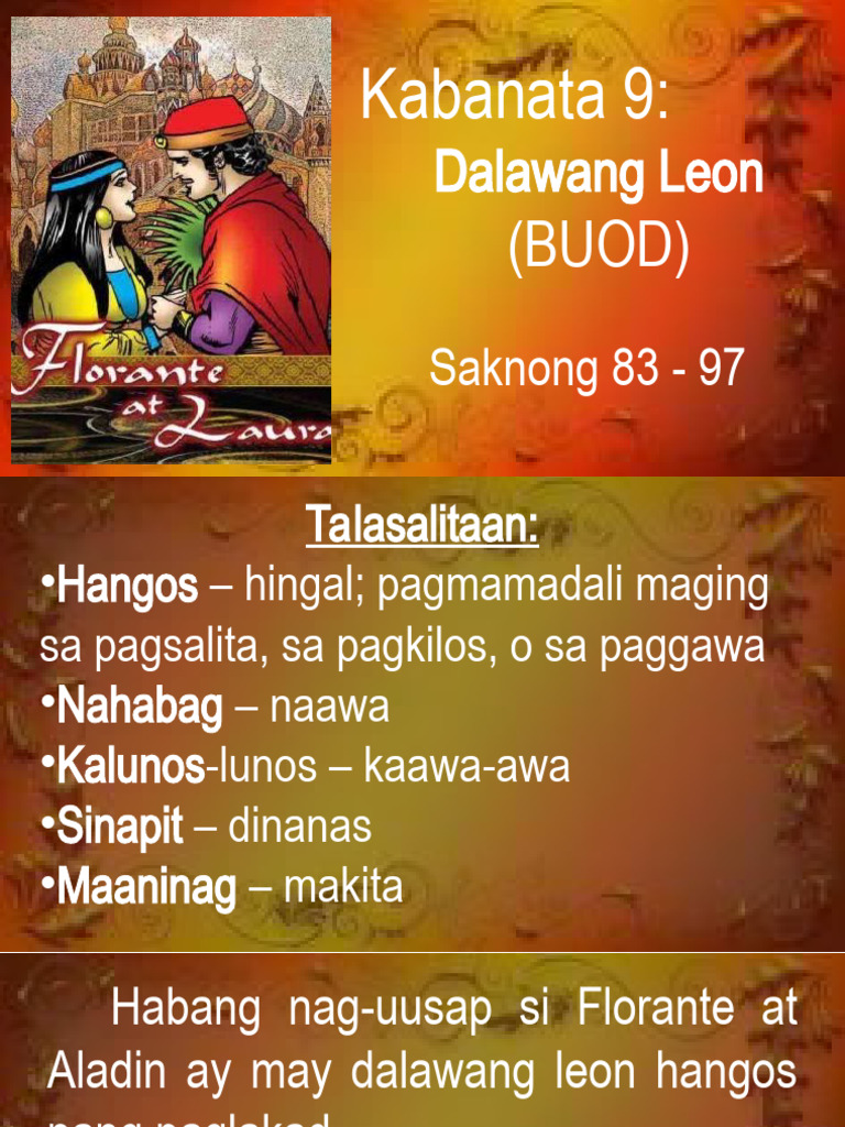 Kabanata 9 Saknong 108 - 125 | PDF