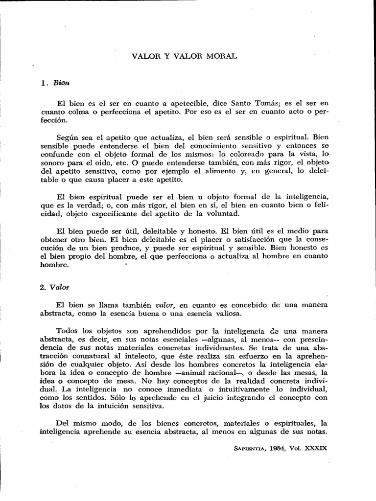 Valor Valor Moral | PDF