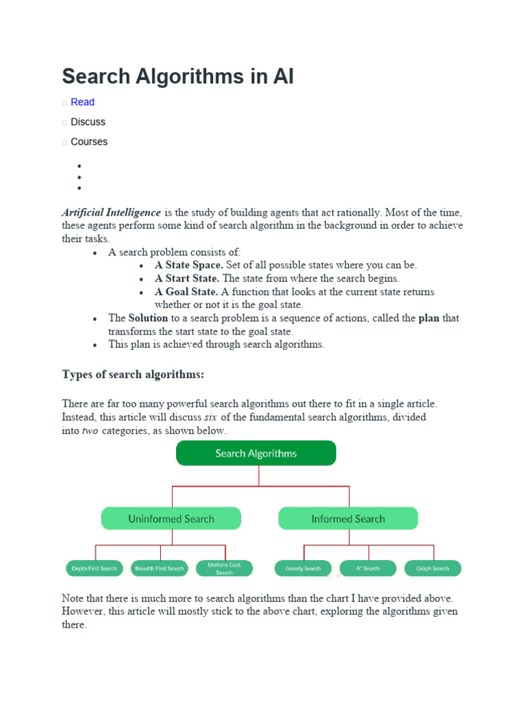 Search Algorithms in AI4 | PDF | Algorithms And Data Structures ...