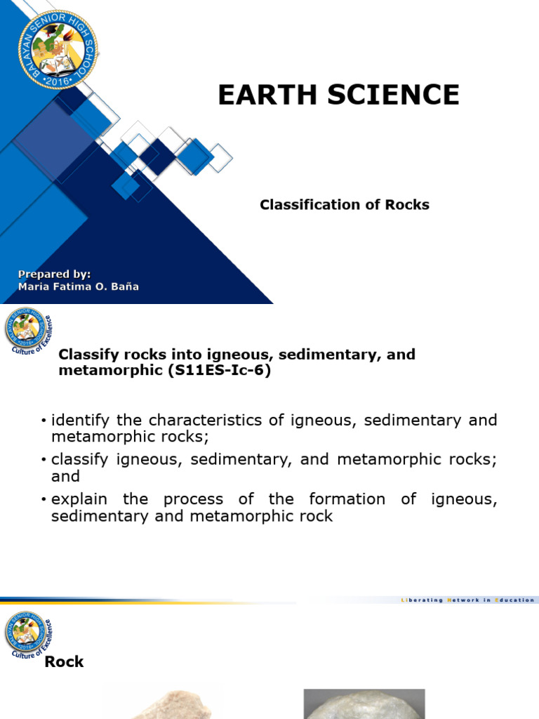 Earth Science Lesson 4 Classification of Rocks | PDF