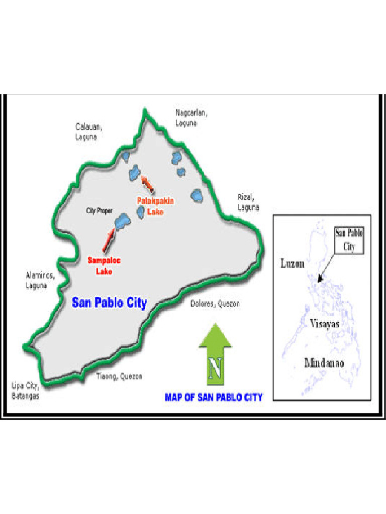 Map of San Pablo City Showing The Study Sites | PDF