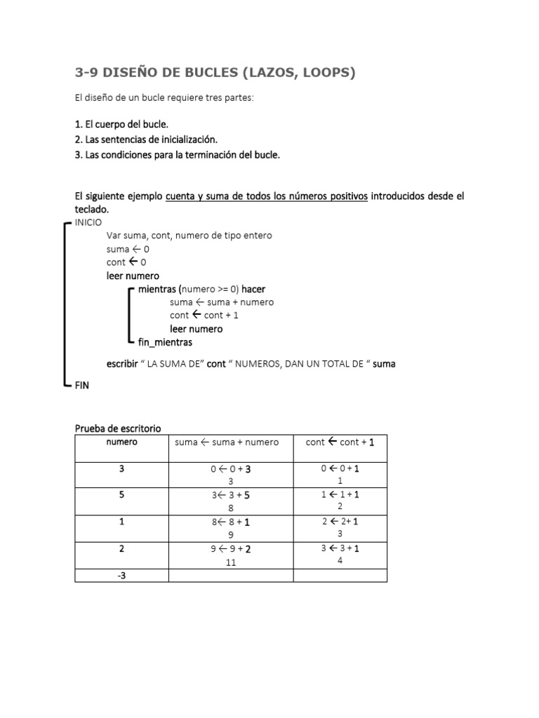3-9 Diseño de Bucle | PDF