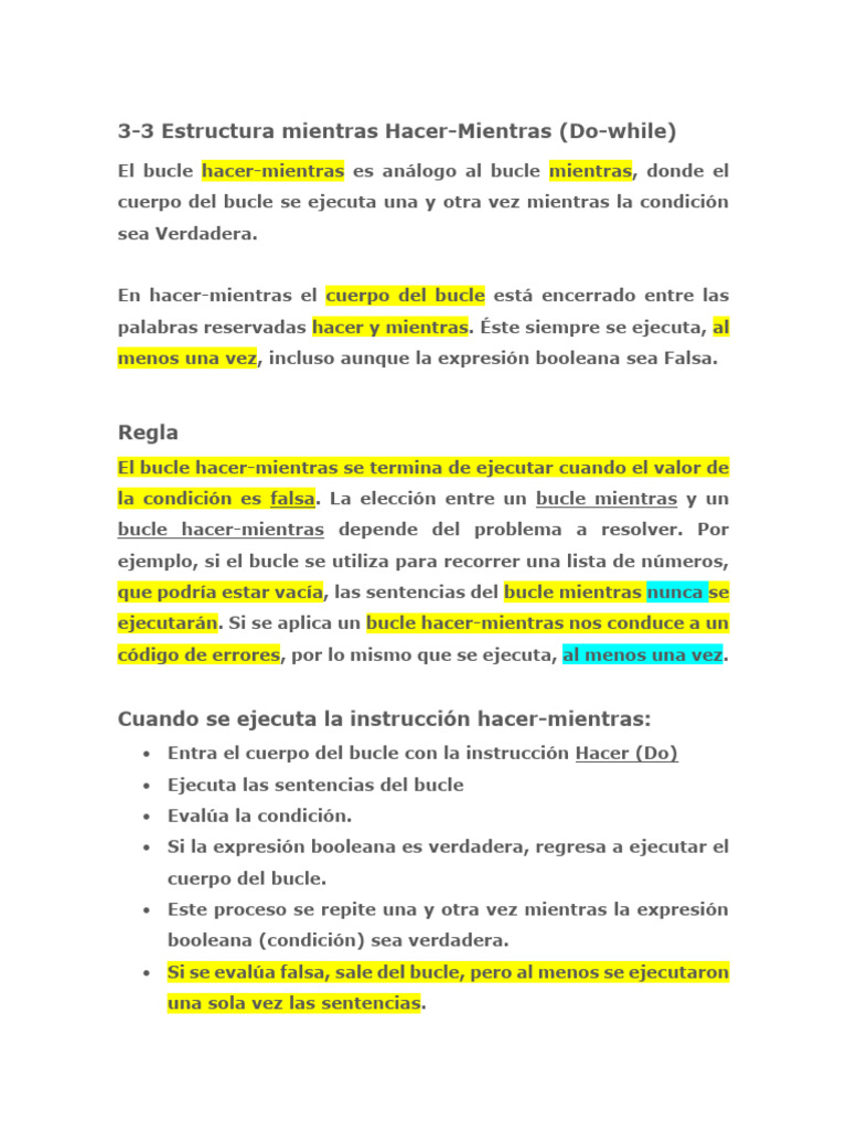 3-11 Estructura Repetitiva Hacer-Mientras | PDF