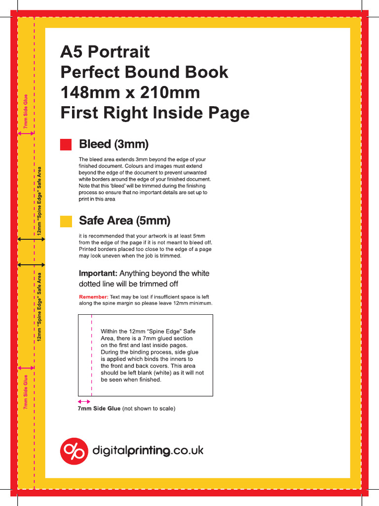 A5 Portrait Perfect Bound Book | PDF