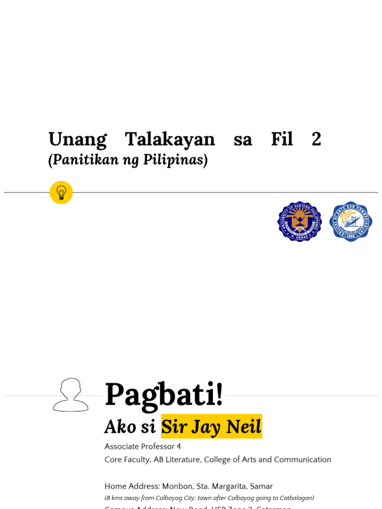 Panitikan Lesson 1 | PDF