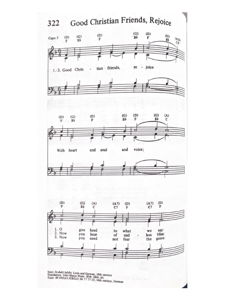 Good Christian Friends Rejoice | PDF