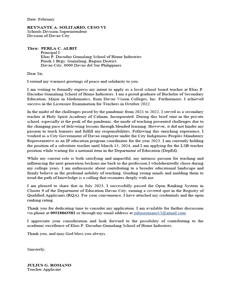 Letter of Intent Lsb | PDF