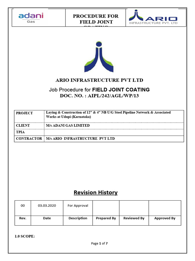 13. Field Joint Coating | PDF | Pipe (Fluid Conveyance) | Epoxy