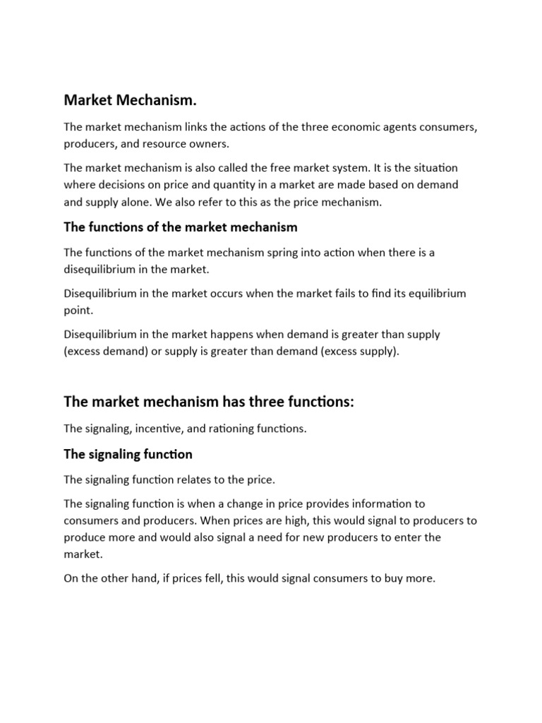 2 Market Mechanism | PDF