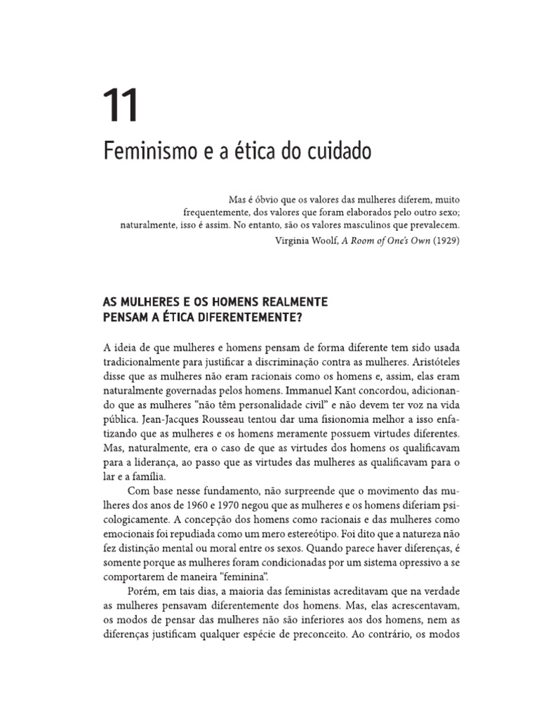 9 Feminismo e A Tica Do Cuidado | PDF
