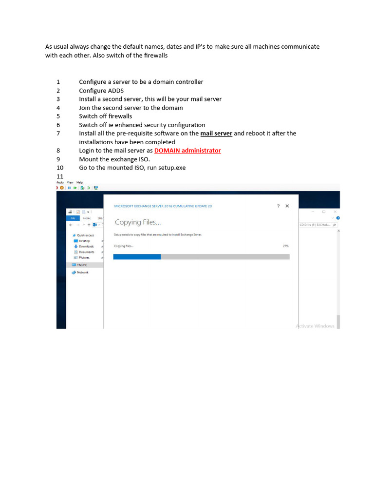 Basic Exchange Install | PDF