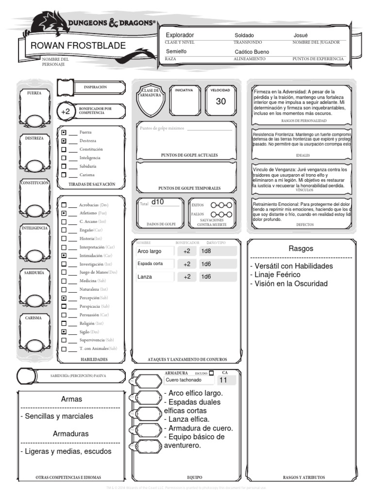 Rowan Frostblade | PDF