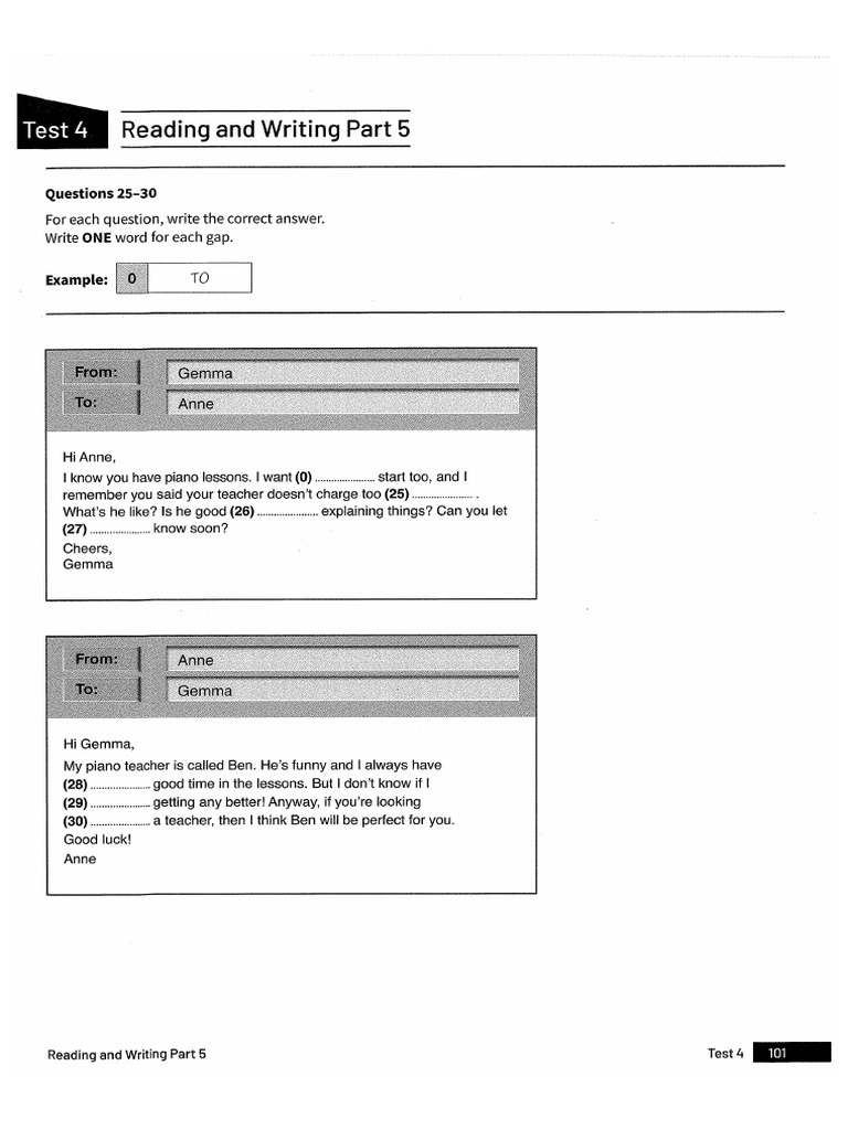 RW PART 5 (TEST 4) | PDF