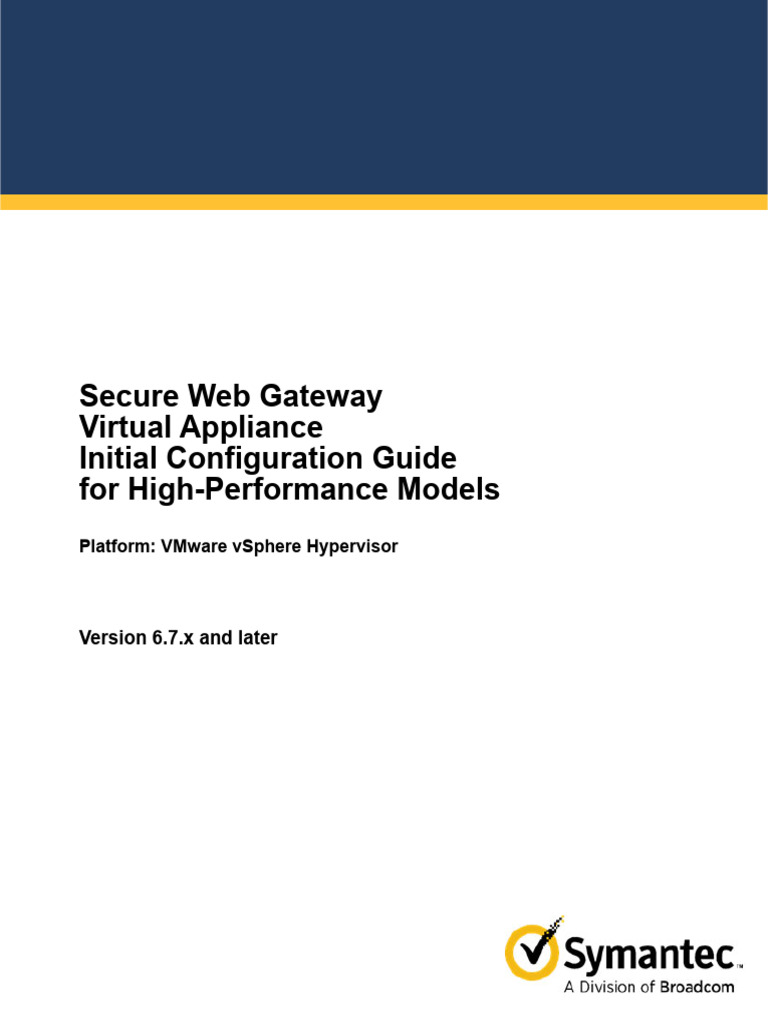ProxySG SWG Gen2 Initial Configuration Guide | PDF