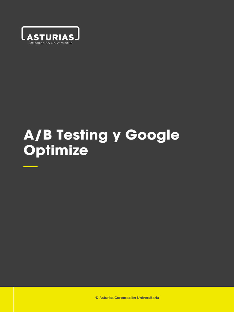 AB Testing y Google Optimize | PDF