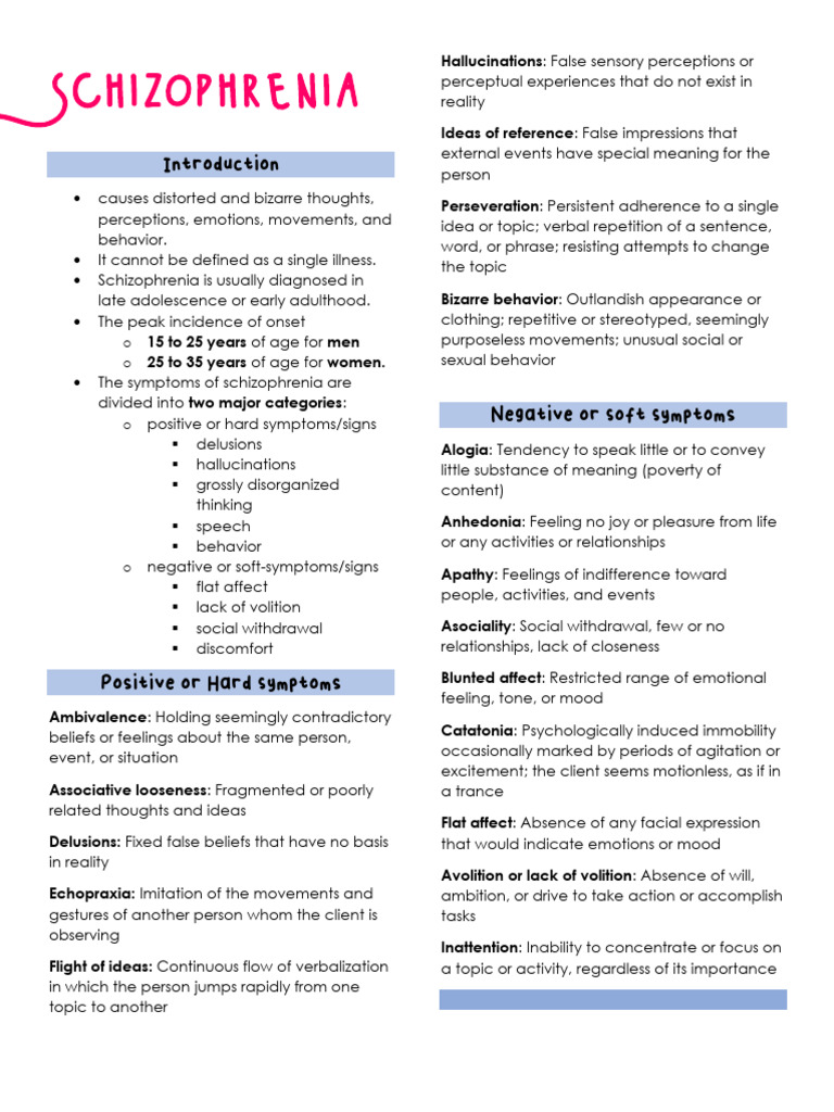 Schizophrenia | PDF