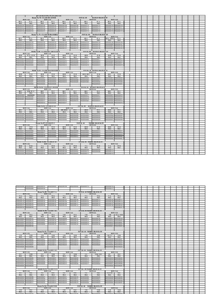 Final Seating Plan | PDF