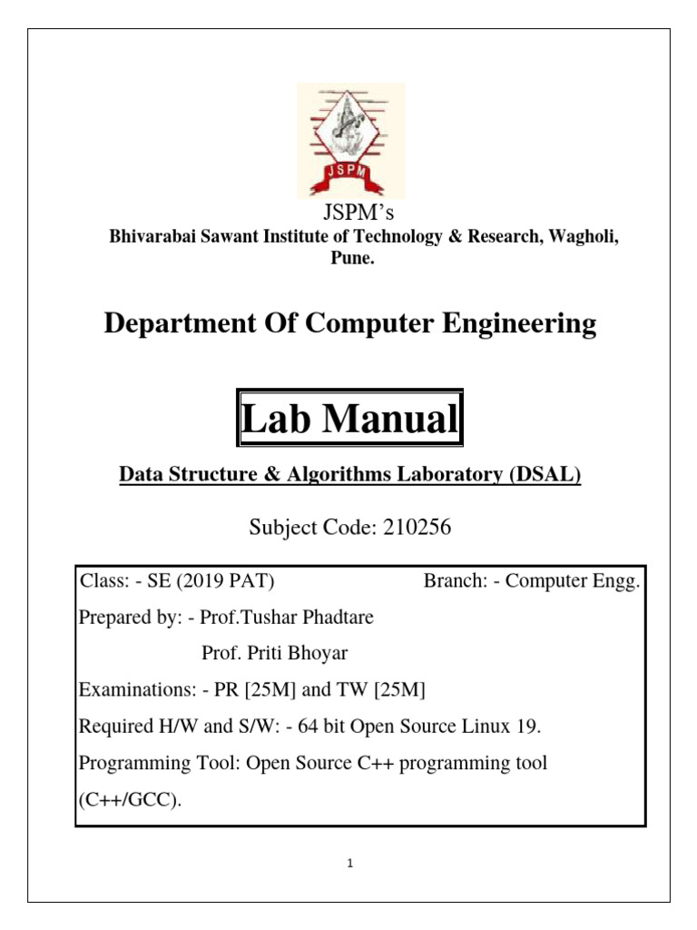 DSAL Lab Manual | PDF | Graph Theory | Computing