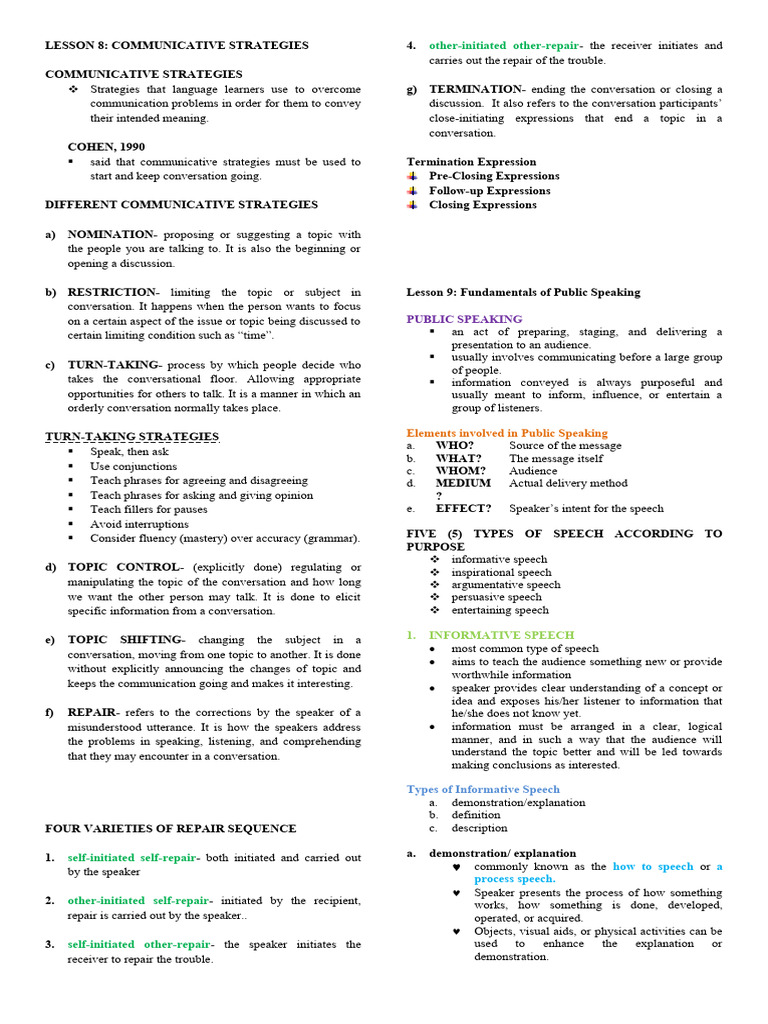 Lesson 8 11 Handouts | PDF