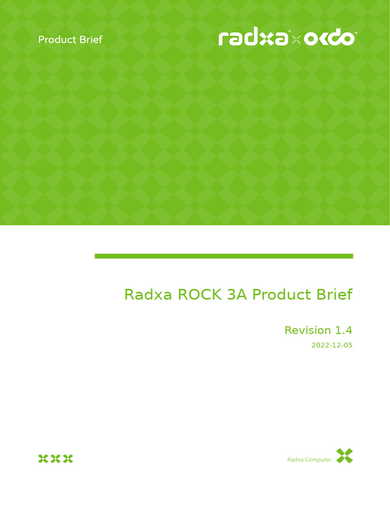 Radxa ROCK 3A Product Brief | PDF | Hdmi | Usb