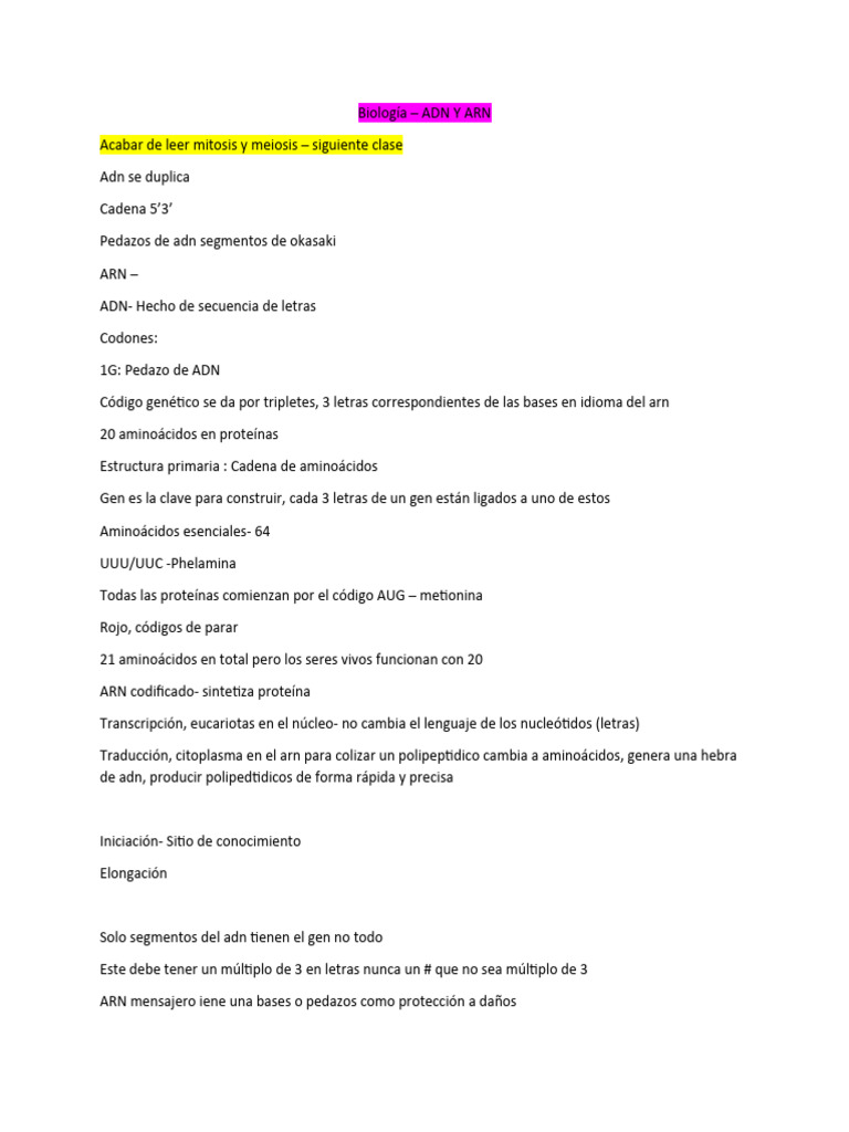 Estructura y Función del ADN y ARN | PDF